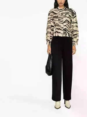 Khaite High-waisted Straight Leg Trousers