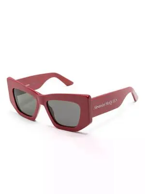 Alexander McQueen Oversized Sunglasses - Red