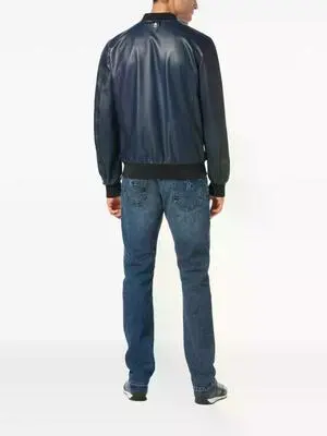 BILLIONAIRE Leather Bomber Jacket