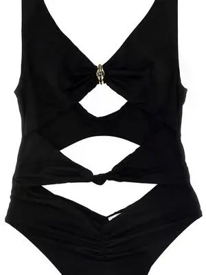 Elisabetta Franchi Knotted Cut-out Swimsuit