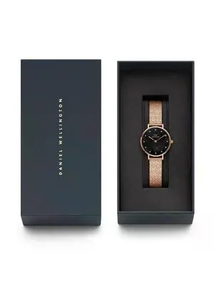 DANIEL WELLINGTON Petite Pressed Studio Lumine 28mm Rose Gold Plated Stainless Steel Watch
