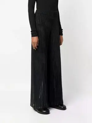 Fabiana Filippi Wide-leg Ribbed Knit Trousers