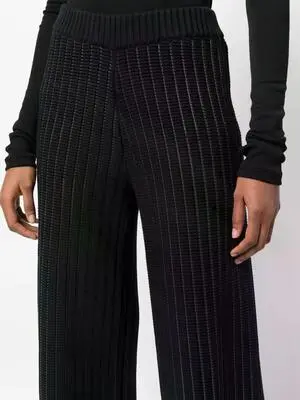Fabiana Filippi Wide-leg Ribbed Knit Trousers