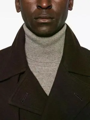 Saint Laurent Cashmere Roll Neck Sweater - Brown