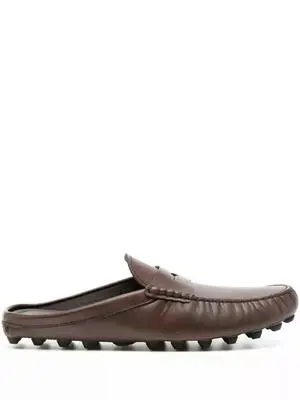 TOD'S Tod's Gommino Leather Penny Mules Brown