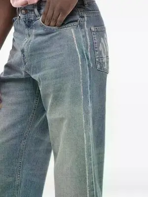 Palm Angels Curved Logo Loose-fit Jeans