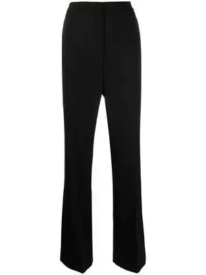 Moschino High-rise Straight-leg Trousers - Black