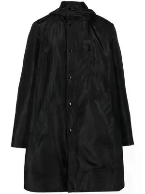 MARINE SERRE Hooded Logo-print Windbreaker - Black