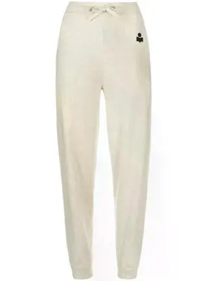 MARANT ETOILE Drawstring Knitted Trousers - Neutrals