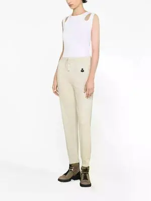MARANT ETOILE Drawstring Knitted Trousers - Neutrals