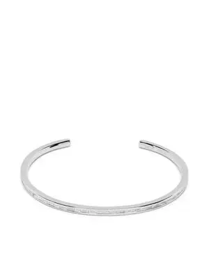 ANITA KO 18kt White Gold Baguette Diamond Cuff Bracelet - Silver
