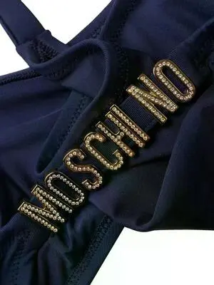 Moschino Plaque Bikini Bottoms - Blue