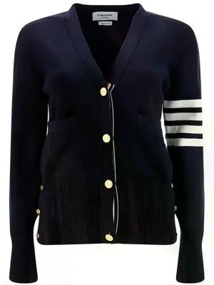 Thom Browne Four-bar V-neck Cardigan