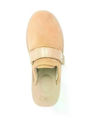 Suicoke Zavo-vs Touch-strap Suede Slippers - Brown