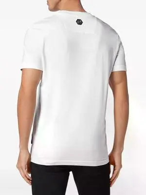 Philipp Plein Logo Flame-print Cotton T-shirt