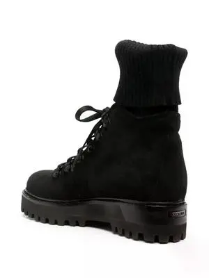 LE SILLA Suede Ankle Boots With Ribbed Detailing