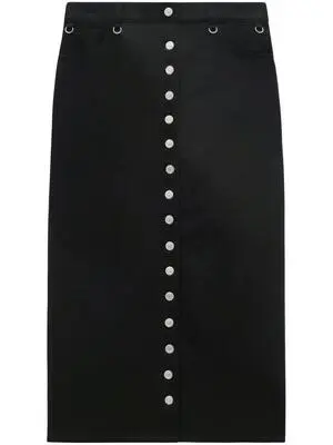 COURREGES Multiflex Denim Midi Skirt