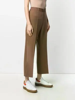 Altea High Waisted Cropped Trousers In Virgin Wool
