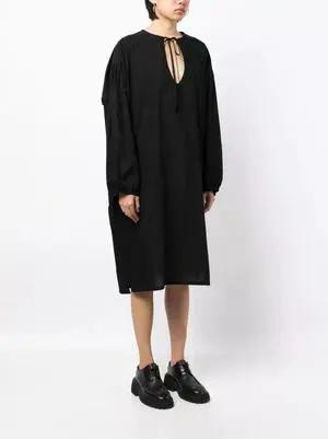 Y’s Cotton Embroidered Tunic Midi Dress