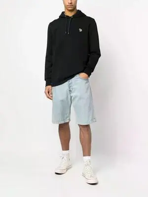 Paul Smith Zebra Motif Pullover Hoodie - Black