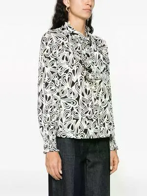 Diane Von Furstenberg Tina Heart Pattern Shirt