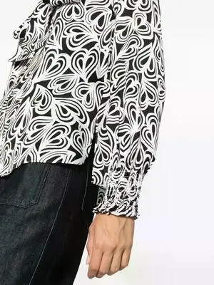 Diane Von Furstenberg Tina Heart Pattern Shirt