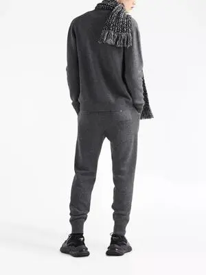 Prada Logo-embroidered Cashmere Trousers