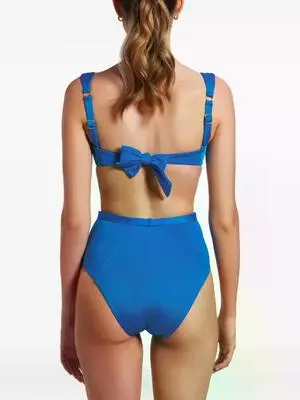 NOIRE SWIMWEAR Seashell Bandeau Bikini Set - Blue