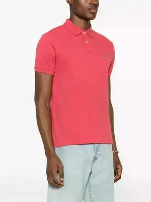 Polo Ralph Lauren Cotton Piqué Polo Shirt With Signature Motif - Red