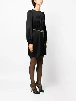 Michael Kors Satin Finish Belted Mini Dress
