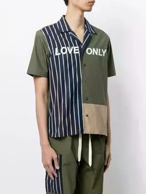 PORTS V Colour-block Panelled Shirt