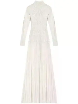 Isabel Marant Étoile Gisole Knitted High Neck Maxi Dress - White