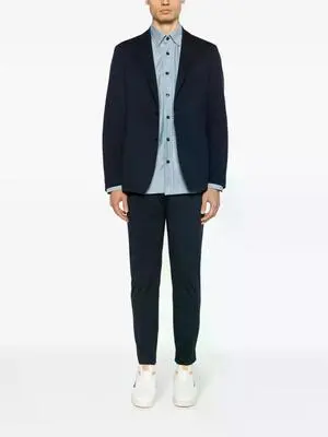 BOSS Technical Jersey Slim-cut Trousers - Blue