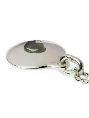 PARTS OF FOUR Disk Pendant Necklace With Opal Stone - Silver