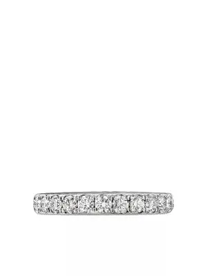 David Yurman Platinum Pavé-set Diamond Band Ring - Silver