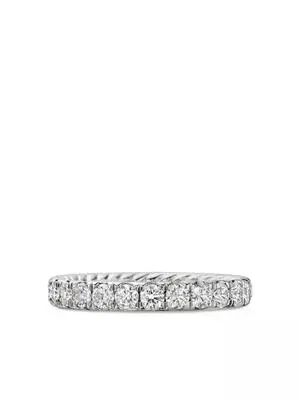 David Yurman Platinum Pavé-set Diamond Band Ring