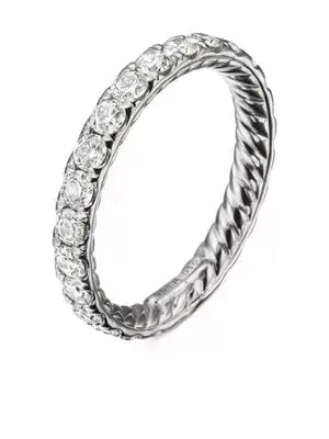David Yurman Platinum Pavé-set Diamond Band Ring