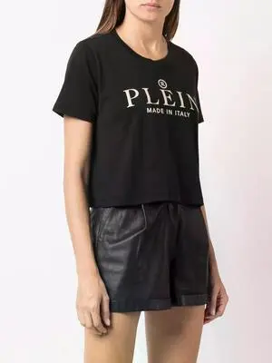 Philipp Plein Cropped T-shirt With Logo Print