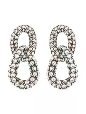 Isabel Marant Étoile Funky Ring Crystal-embellished Earrings - Silver