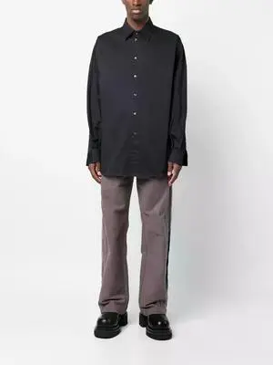 DIESEL® S-limo Logo-embroidered Shirt - Black