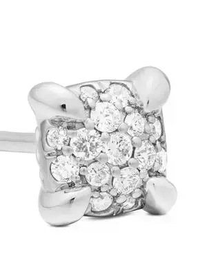 David Yurman 18kt White Gold Diamond Pavé Stud Earrings