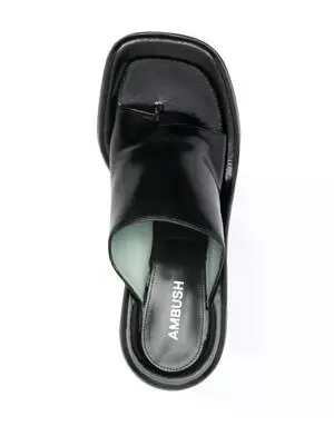AMBUSH Leather Block Heel Sandals