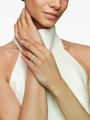 David Yurman Platinum Pavé-set Diamond Band Ring - Silver