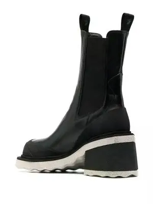 Off-White Chelsea Boots With Sponge-effect Sole - Black