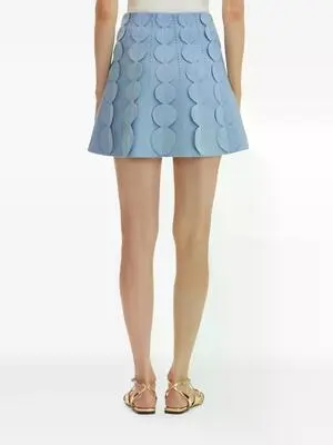 Oscar De La Renta Geometric Circle Knitted Skirt
