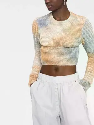 Off-White Tie-dye Cropped Top