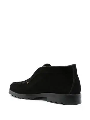 Santoni Suede Boots With Shearling Lining