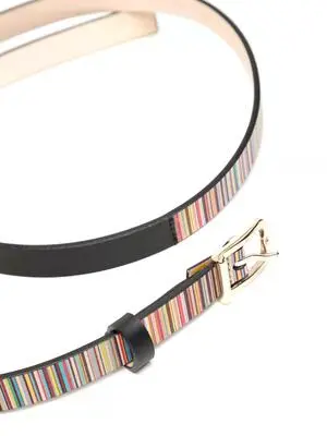 Paul Smith Striped Leather Belt