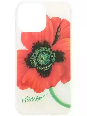 Kenzo Poppy-print Iphone 13 Max Pro Case - Red