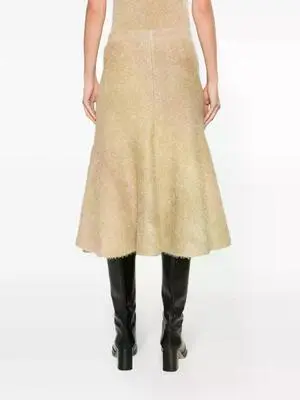 Khaite Cadence A-line Skirt - Neutrals